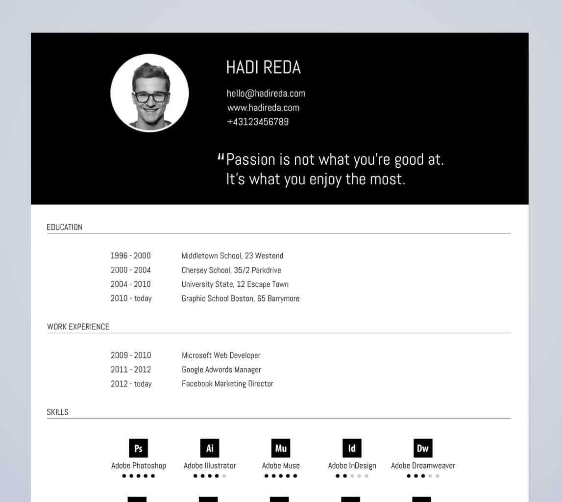 15 FREE and Unique Creative Design Resumes