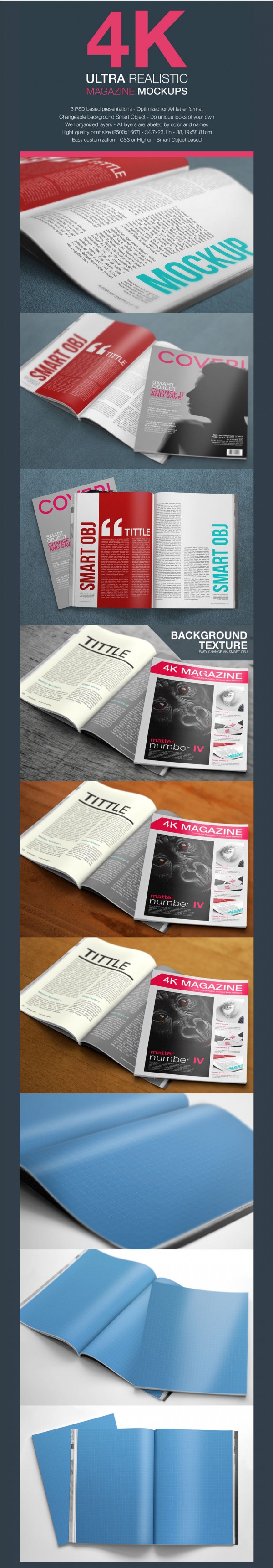 Daily Freebie: Huge 4K Ultra Realistic Magazine Mockups