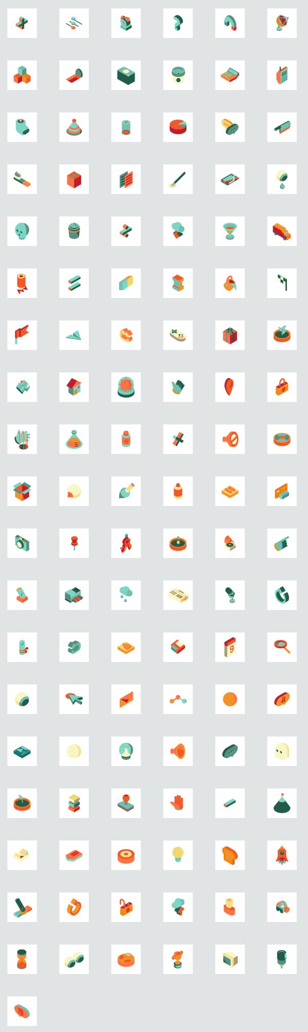 Daily Freebie: Huge Set of 115 Isometric Icons (SVG)